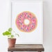 Donut Print Pink Donut cute Donuts Wall Art Nursery Wall Art Childrens ...
