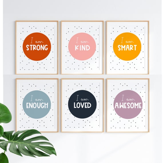 Daily Affirmations Poster Set of 6 Printspositive - Etsy