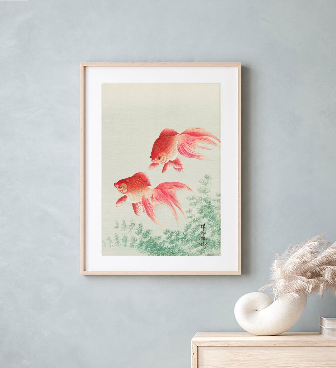 Japanese Fish Print, Vintage Fish Prints, Japandi Asian Wall Art ...