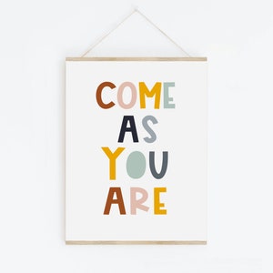 Come as You Are Nursery Print: Kids Room Quote Art (digital Download ...