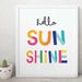 Hello Sunshine Print Nursery Wall Art Colorful Sun Print - Etsy