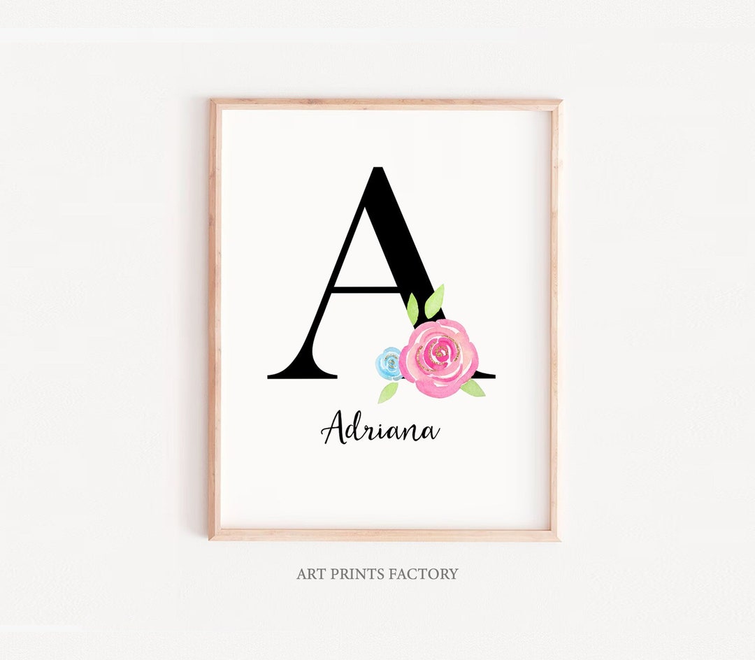 Personalized Nursery Art, Baby Girl Nursery Print. Baby Name Wall Art ...