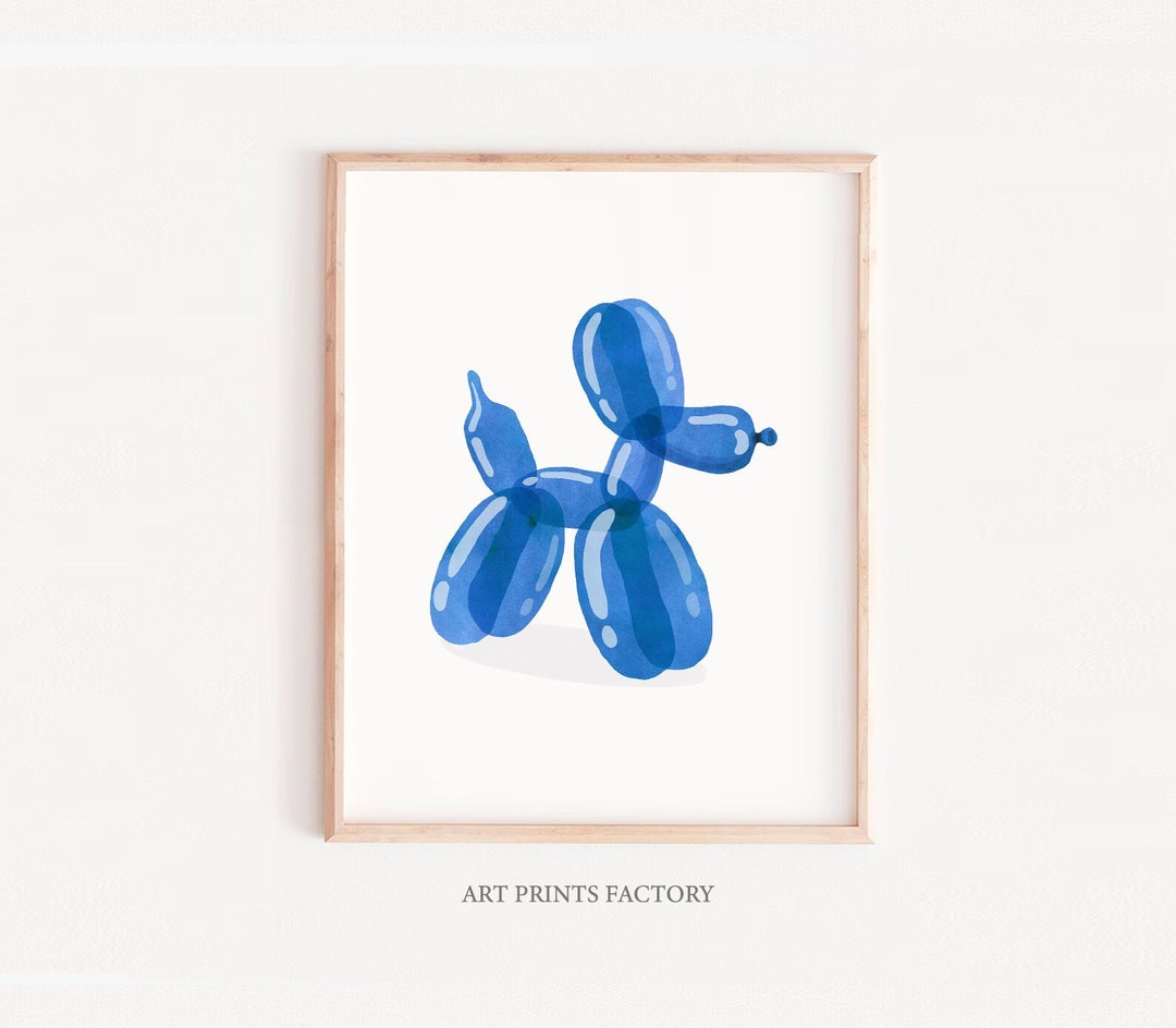 Balloon Dog Print, Dog Print. Dog Poster. Funny Dog Gift. Dog Gift ...