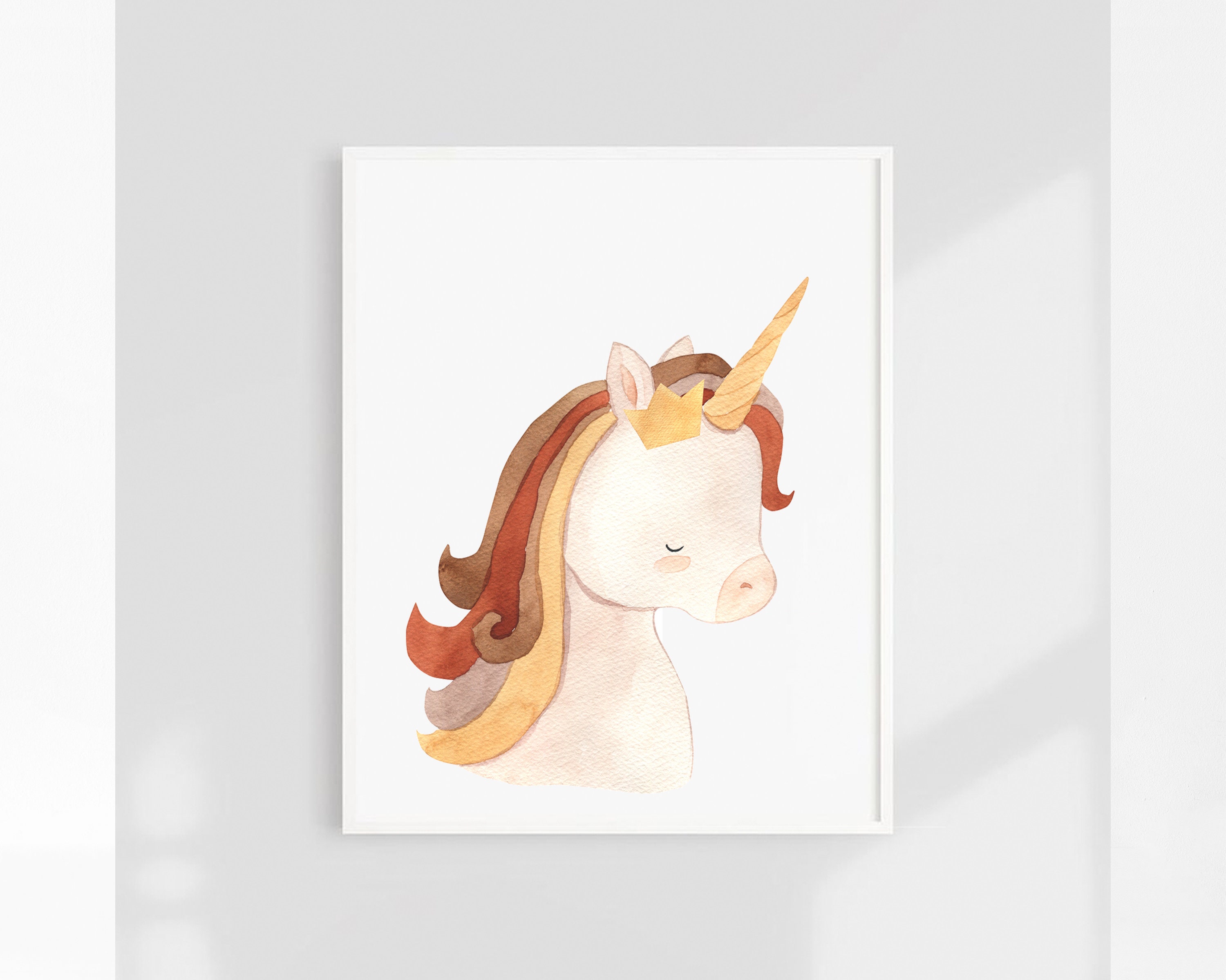 NEUTRAL Unicorn Wall Art PRINTABLE ART Girls Room Art - Etsy