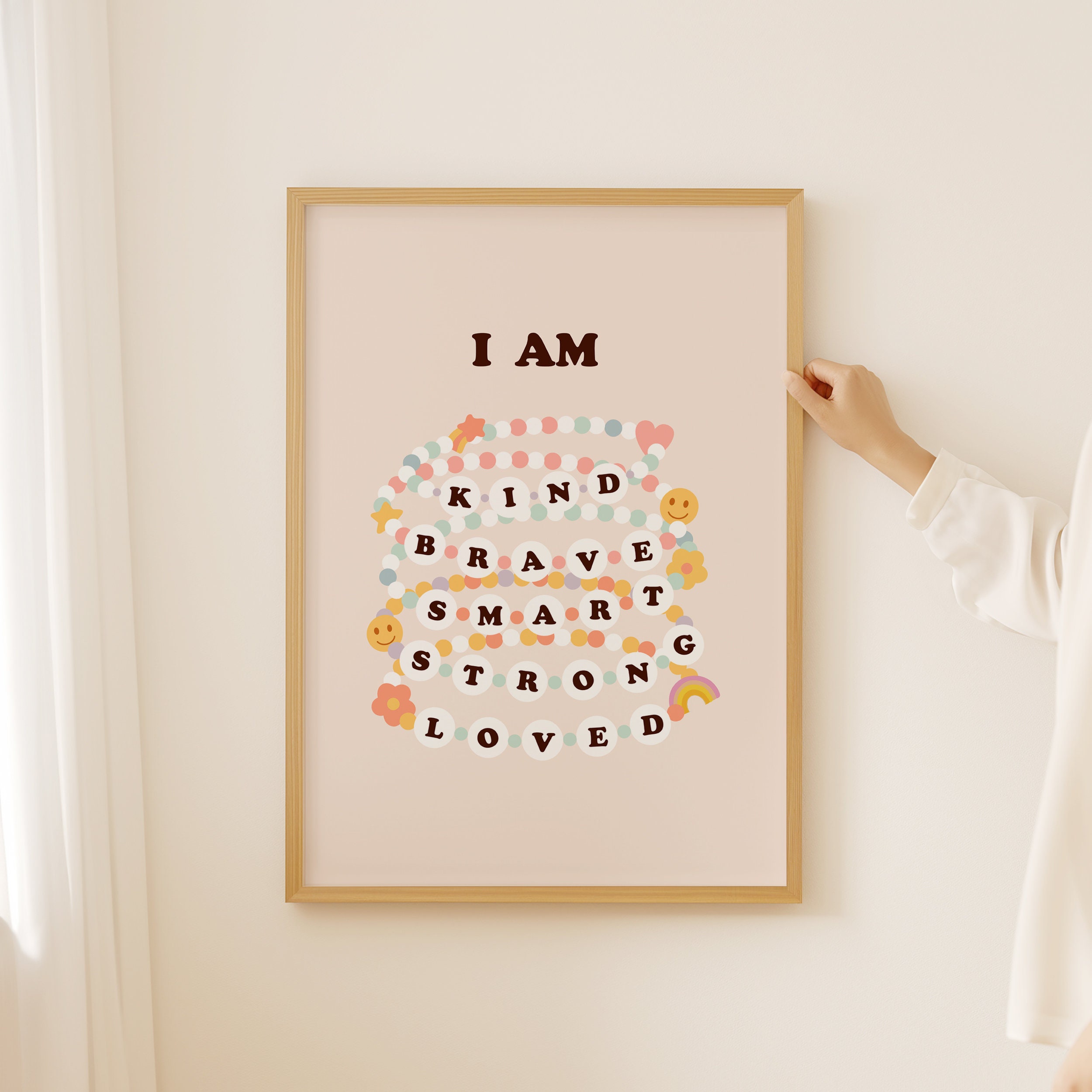 Affirmation Bracelet Wall Art: Inspirational Girls Nursery Decor ...