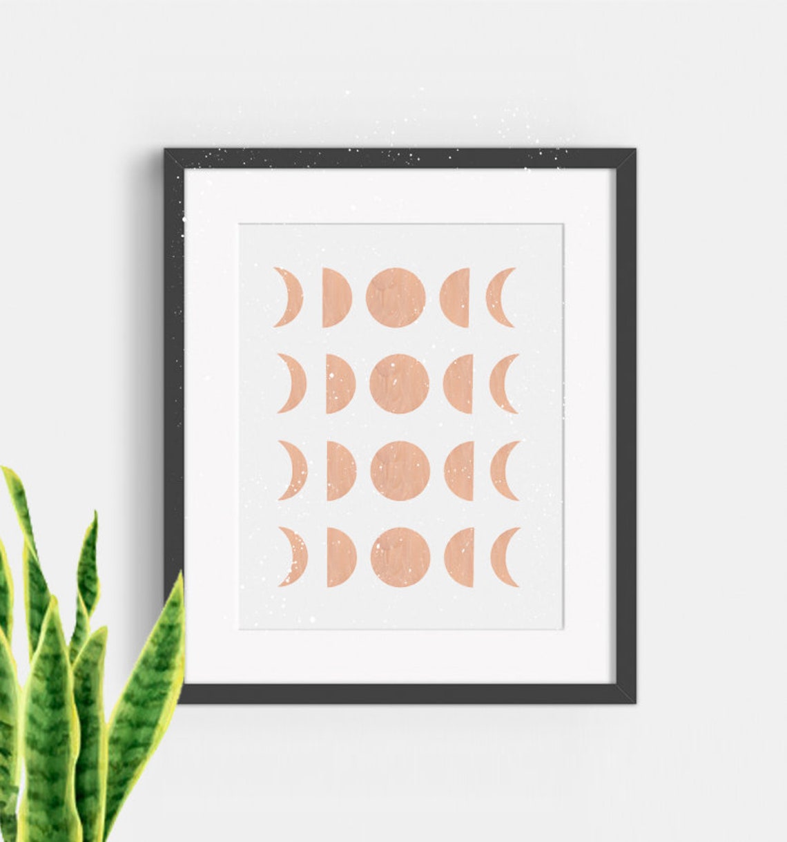 Moon Phase Prints Neutral Color Moon Phases Wall Decormoon | Etsy