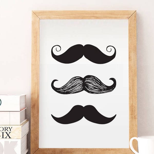 Mustache Decor - Etsy