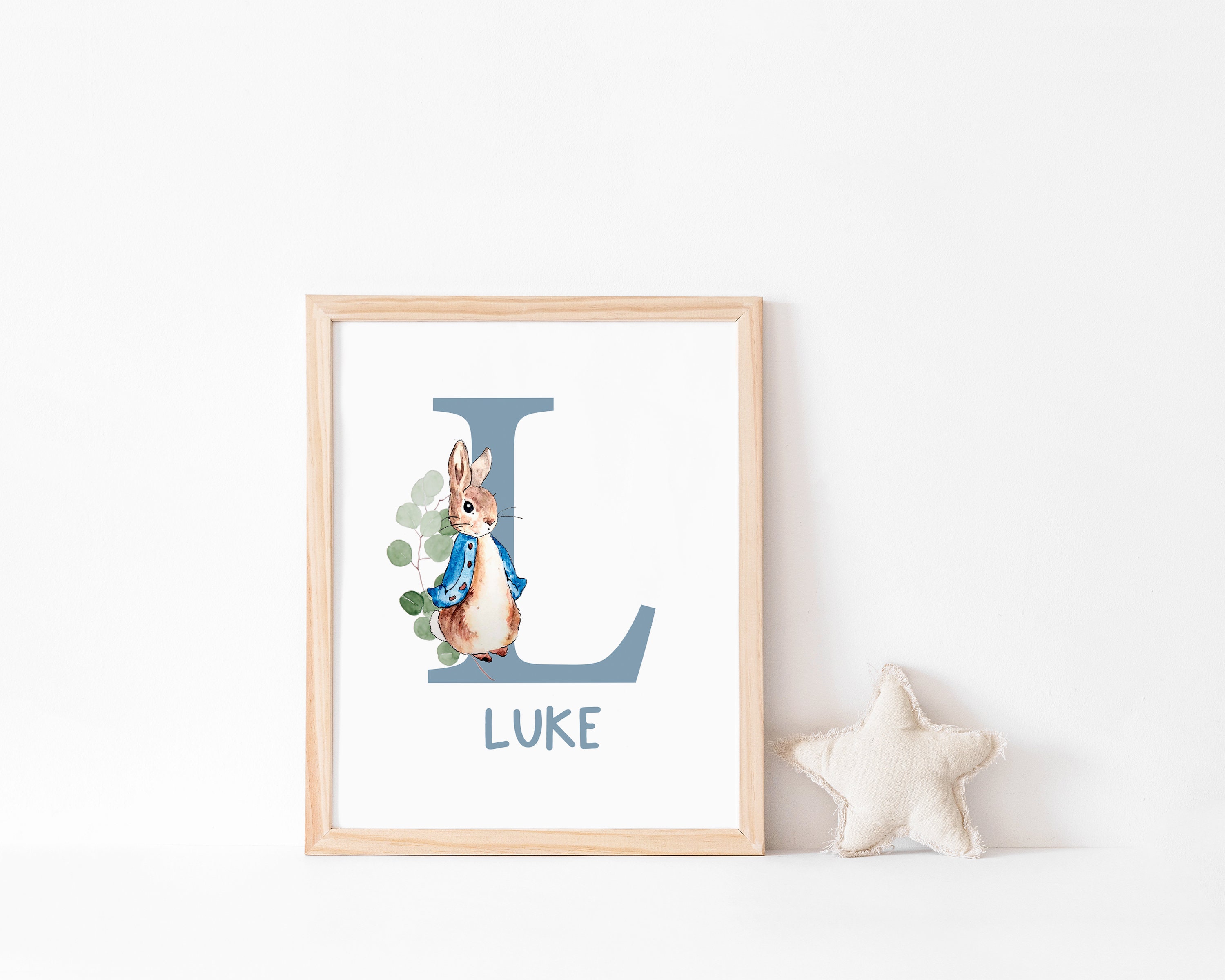 Peter Rabbit Nursery Letter CUSTOM Nursery Prints Initial | Etsy