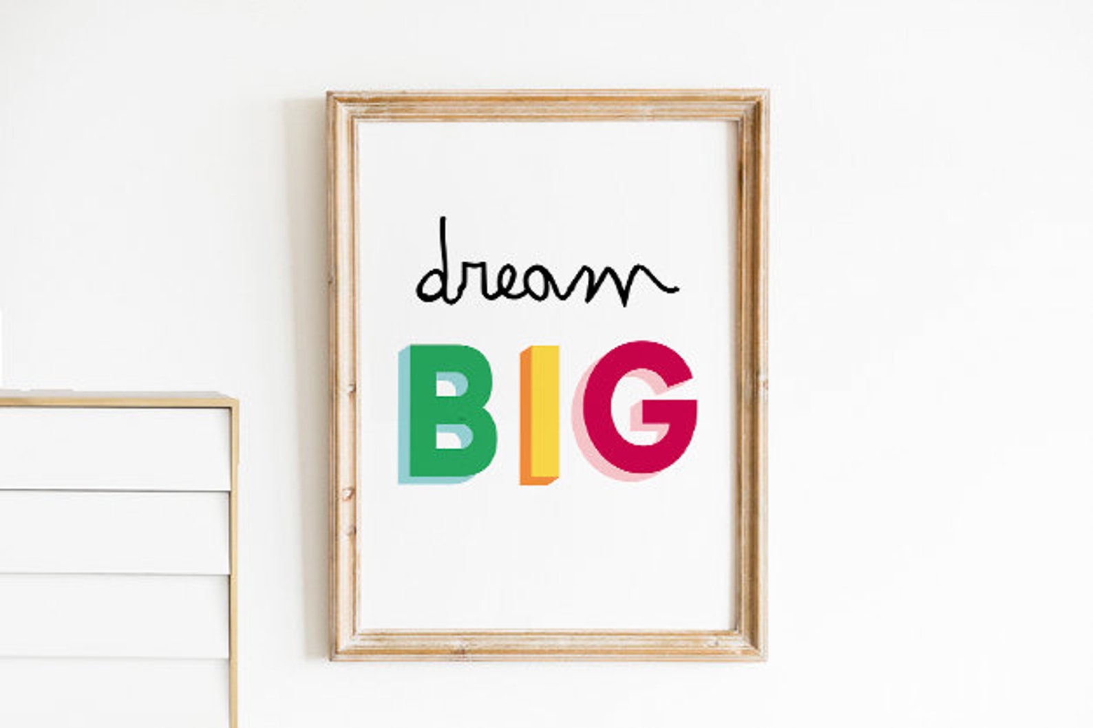 Dream Big Nursery Print: Colorful Kids Room Decor (digital Download ...