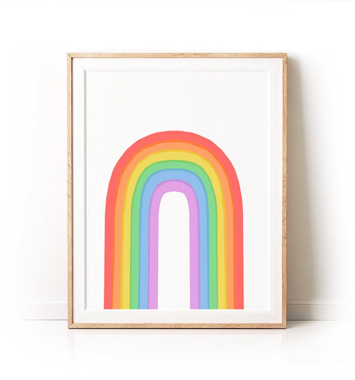 Rainbow Modern Print Rainbow Art Print Nursery Wall Art | Etsy