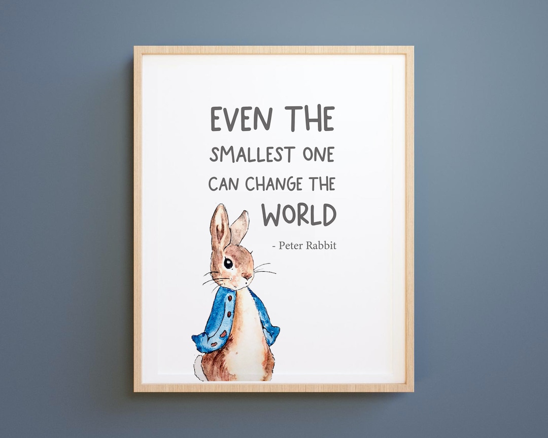 Nursery Wall Art Boy, Boy Nursery Decor, Peter Rabbit Print,baby Quotes ...
