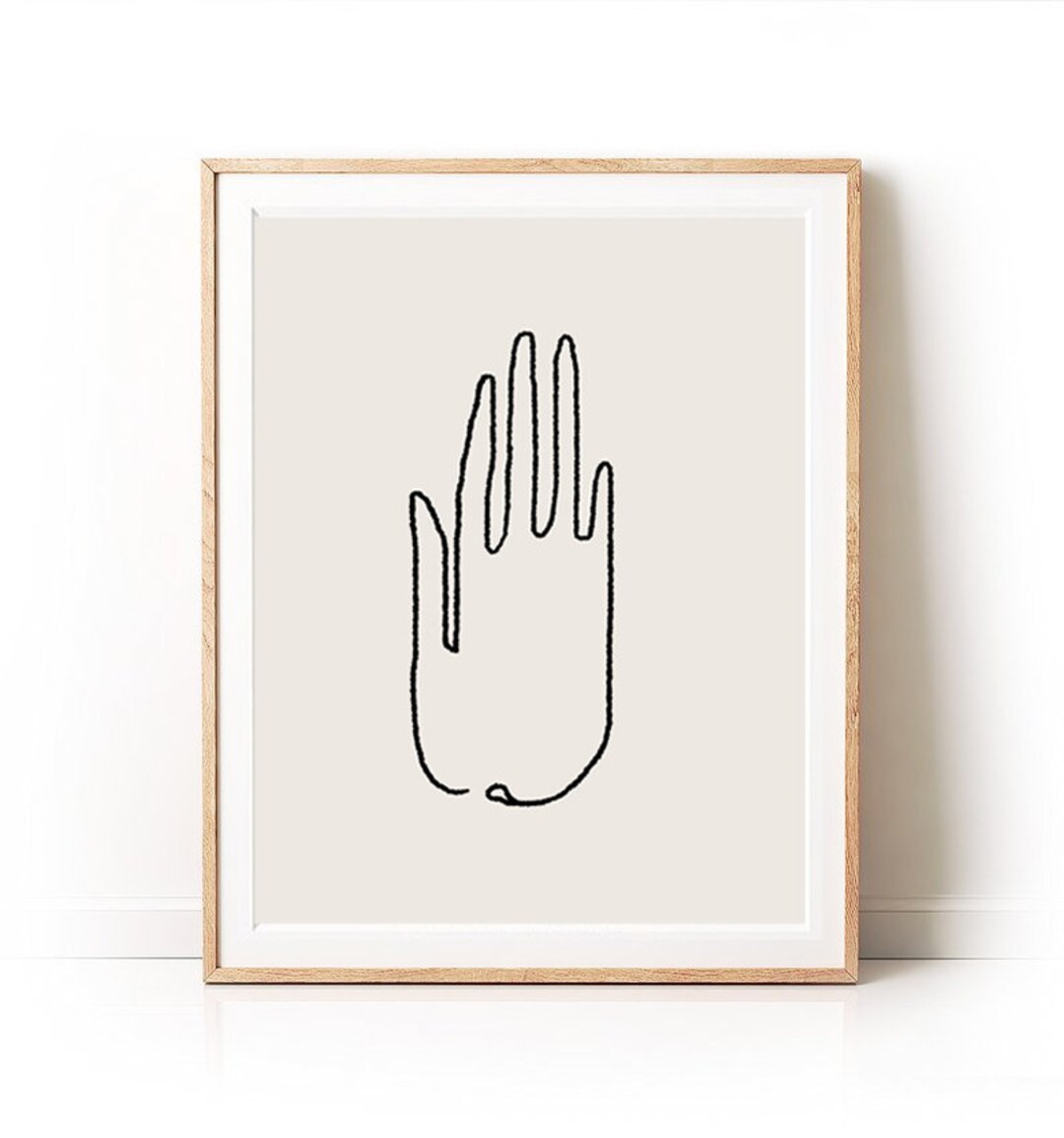 Line Drawing,line Art, Hand Abstract Art Print, Neutral Tone Print ...