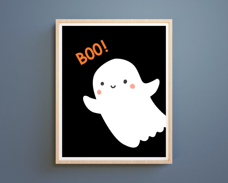 Halloween Printables Cute Ghost Spooky Friends Bat | Etsy