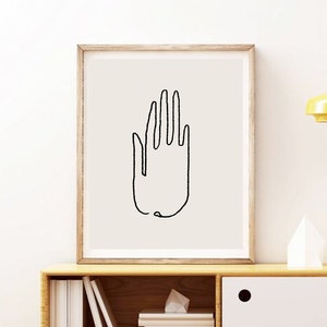 Line Drawing,line Art, Hand Abstract Art Print, Neutral Tone Print ...