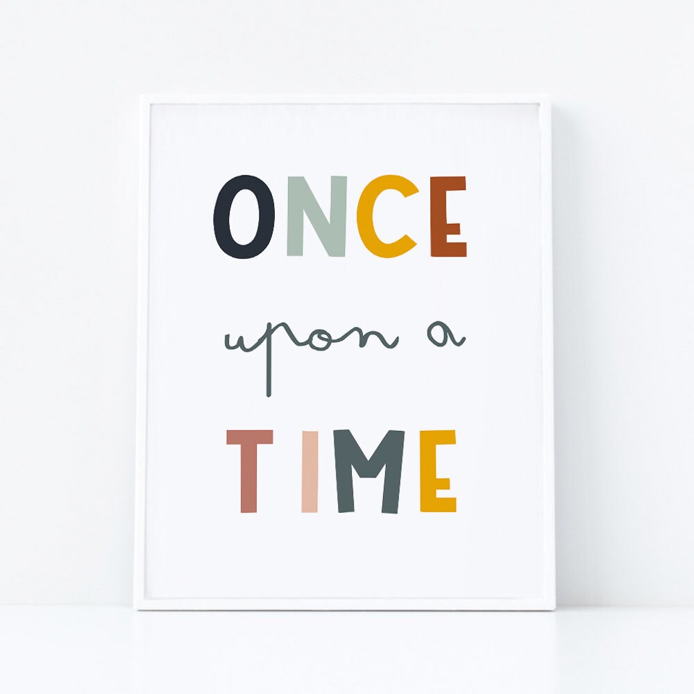 Once Upon a Time Printable Fairytale Nursery Print - Etsy