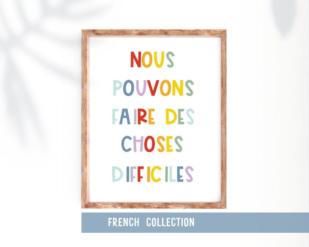French Classroom Print: Educational Kids Decor (digital Download) - Etsy