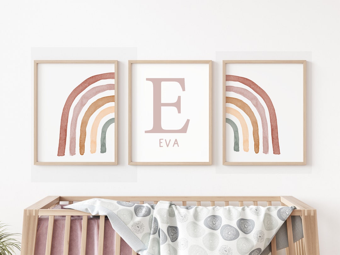Rainbow Name Printable Custom Name Nursery - Etsy