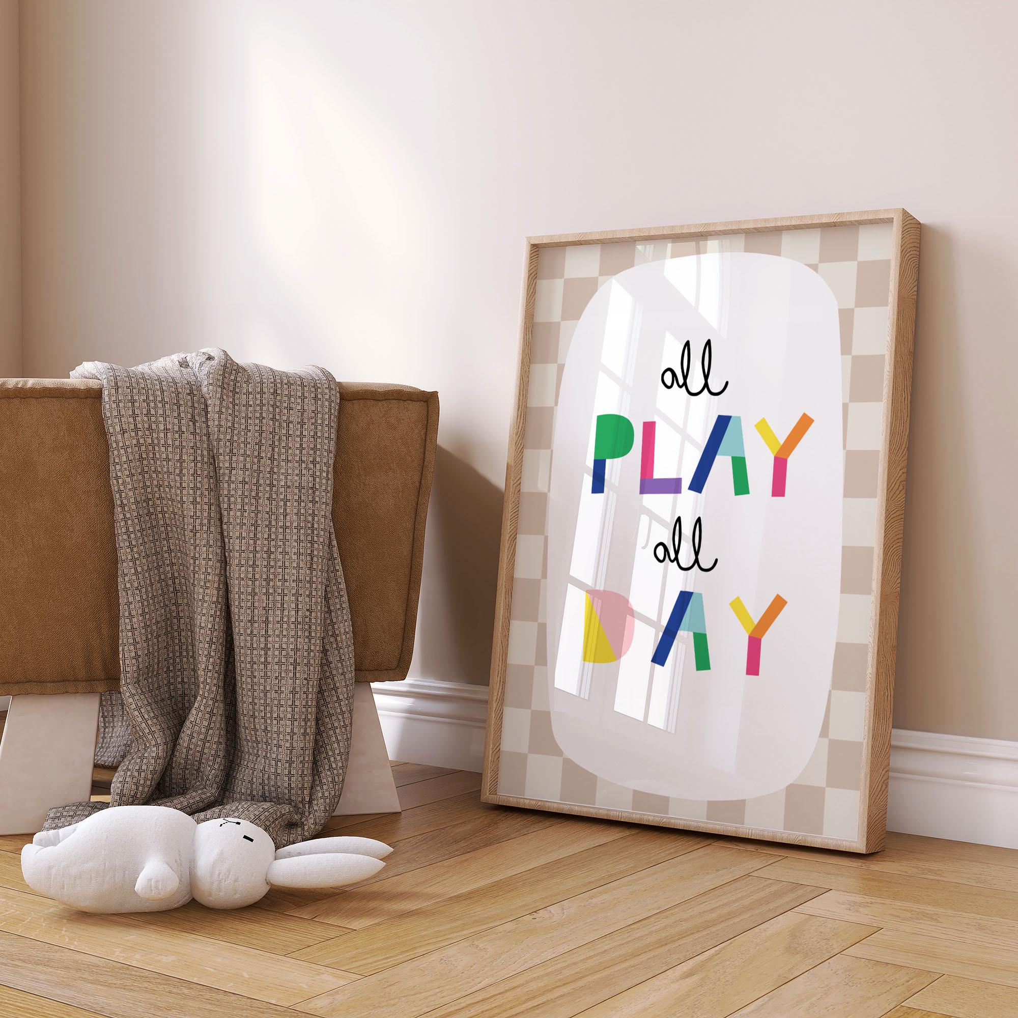 All Play All Day, Quote Nursery Print. - Etsy