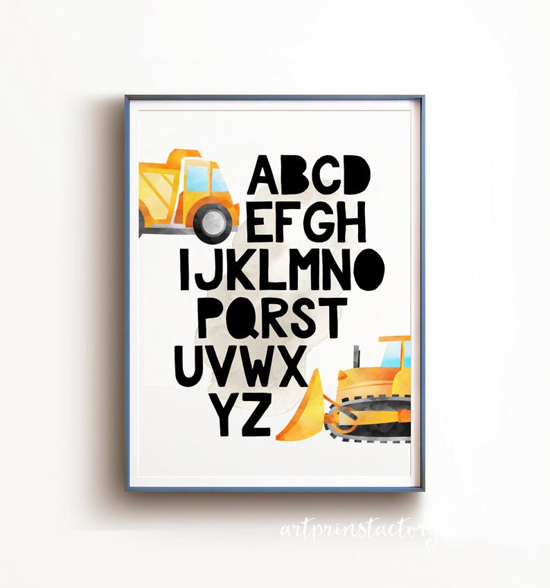 Alphabet Print Alphabet Transportation Set of 2 ABC Poster | Etsy