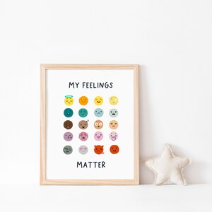 Feelings & Emotions Chart, All the Feelings Print, Education Printable ...