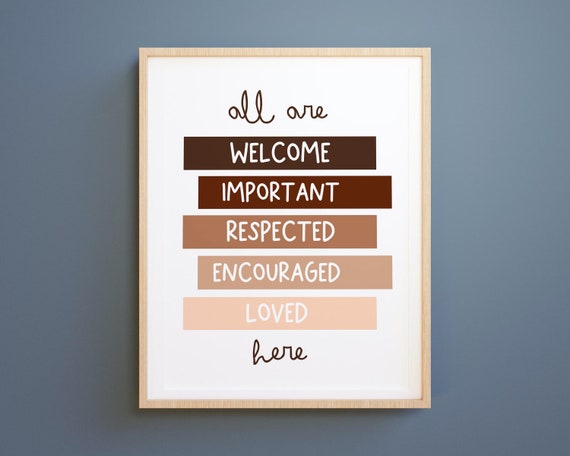 Digital Prints Art & Collectibles Diversity Printable Art All Are ...