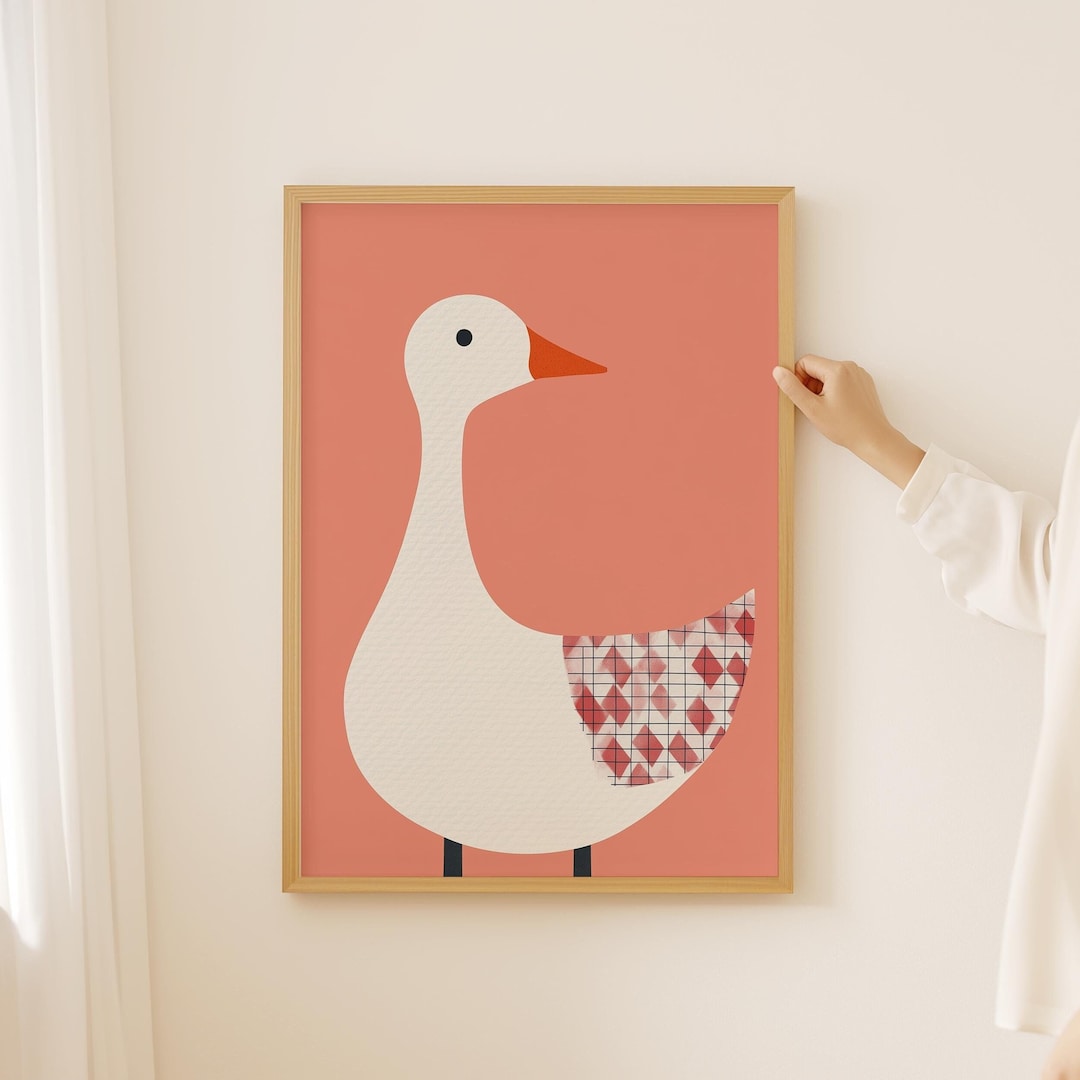 Silly Goose Print, GOOSE Wall Art for Girls, Trendy Wall Art, Nursery ...