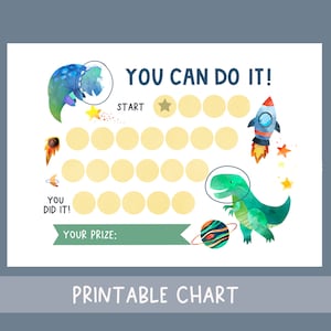Dinosaur Reward Chart Printable: Kids Chore Chart (digital Download ...