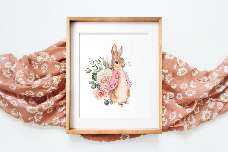 Nursery Prints Girl Peter Rabbit Girl Nursery Wall Art - Etsy