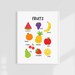 Fruits Printable, Downloadable Prints Montessori Educational Poster ...