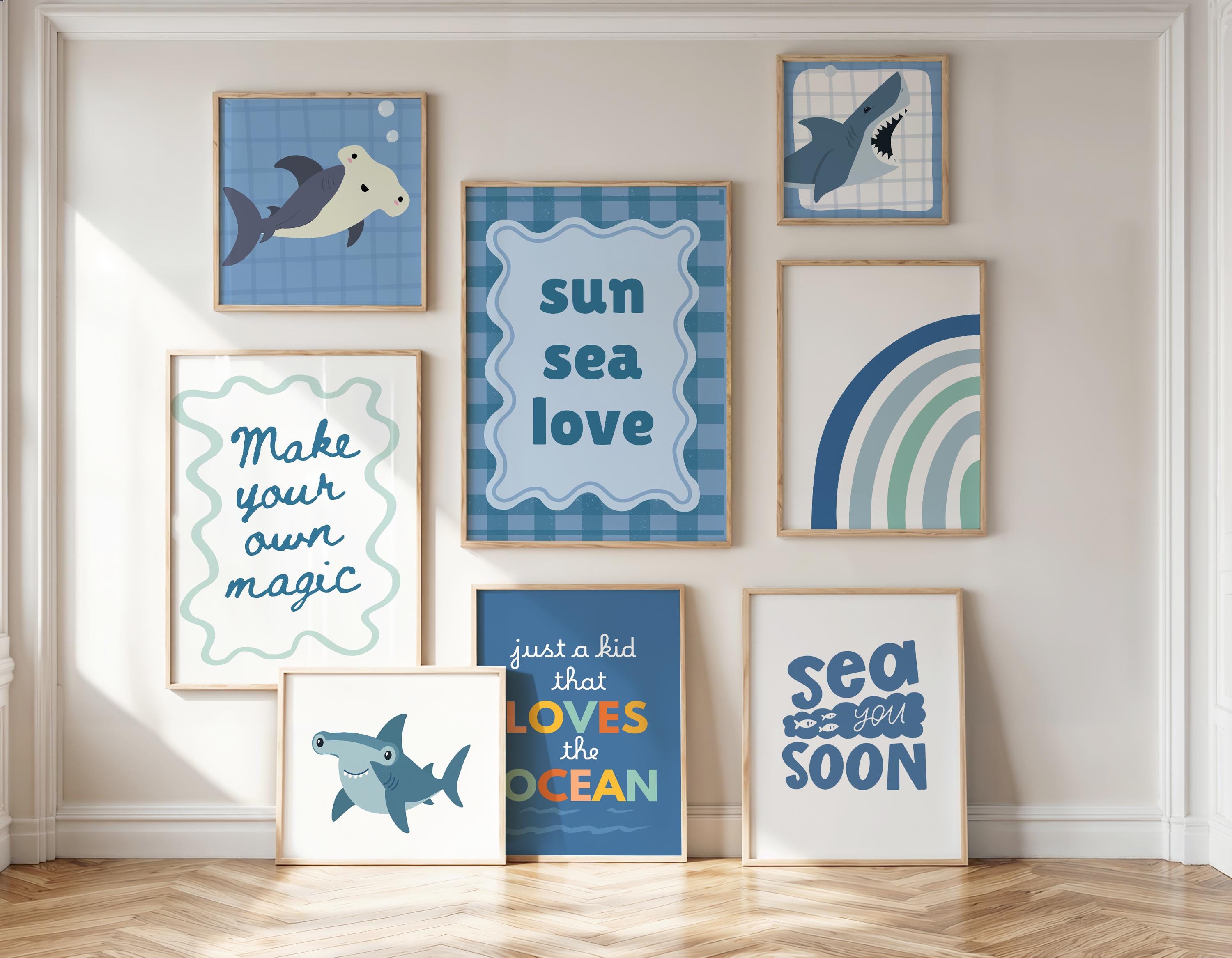 Ocean Animal Prints: Nautical Kids Room Decor (digital Download) Under ...