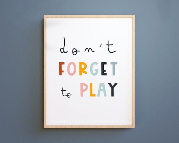 Dont Forget to Play Daily Affirmations Poster Positive - Etsy