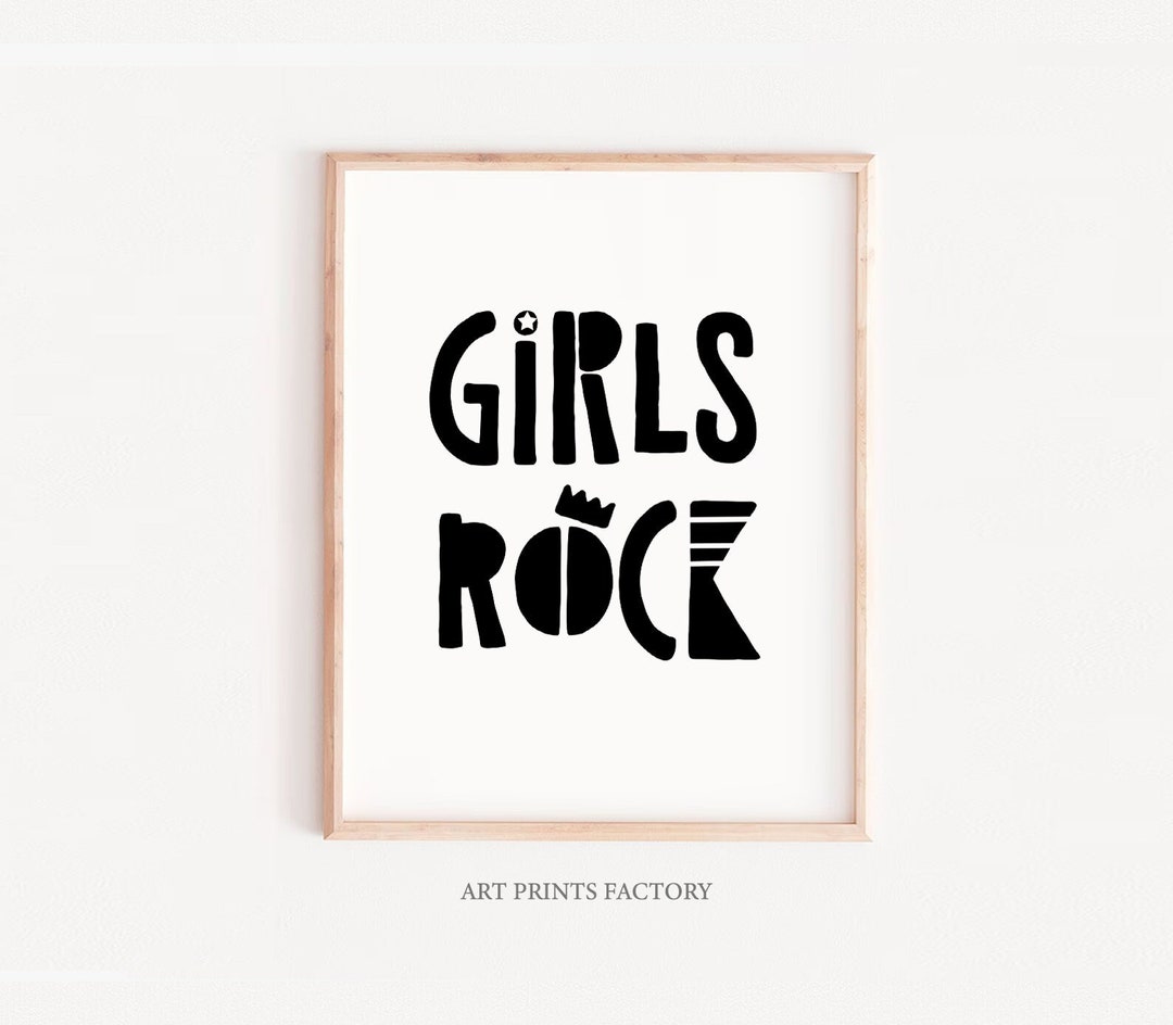 Girls Rock Art Print, Modern Nursery Decor (digital Download) - Etsy
