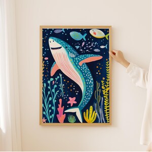 Ocean Nursery Decor, Under the Sea, Girls Wall Art, Whale, Shark ...