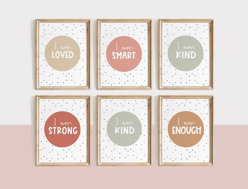 Positive Affirmations Wall Art SET OF 6 Prints Bedroom - Etsy