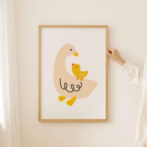 Goose Wall Art, Cute Goose Poster, SET OF 6, Cute Nursery, Neutral ...