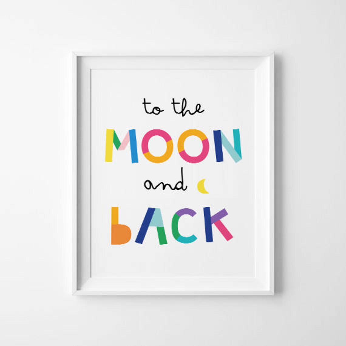 To the Moon and Back Wall Art | Etsy