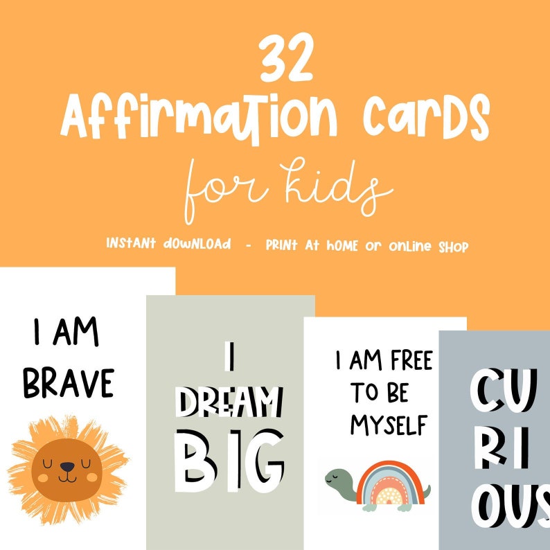 32 Affirmation Cards Positive Cards Daily Cards Affirmation | Etsy