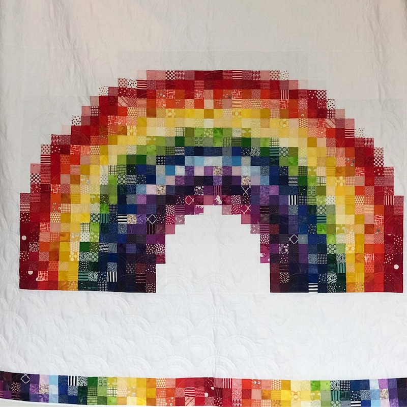 Rainbow Quilt - Etsy