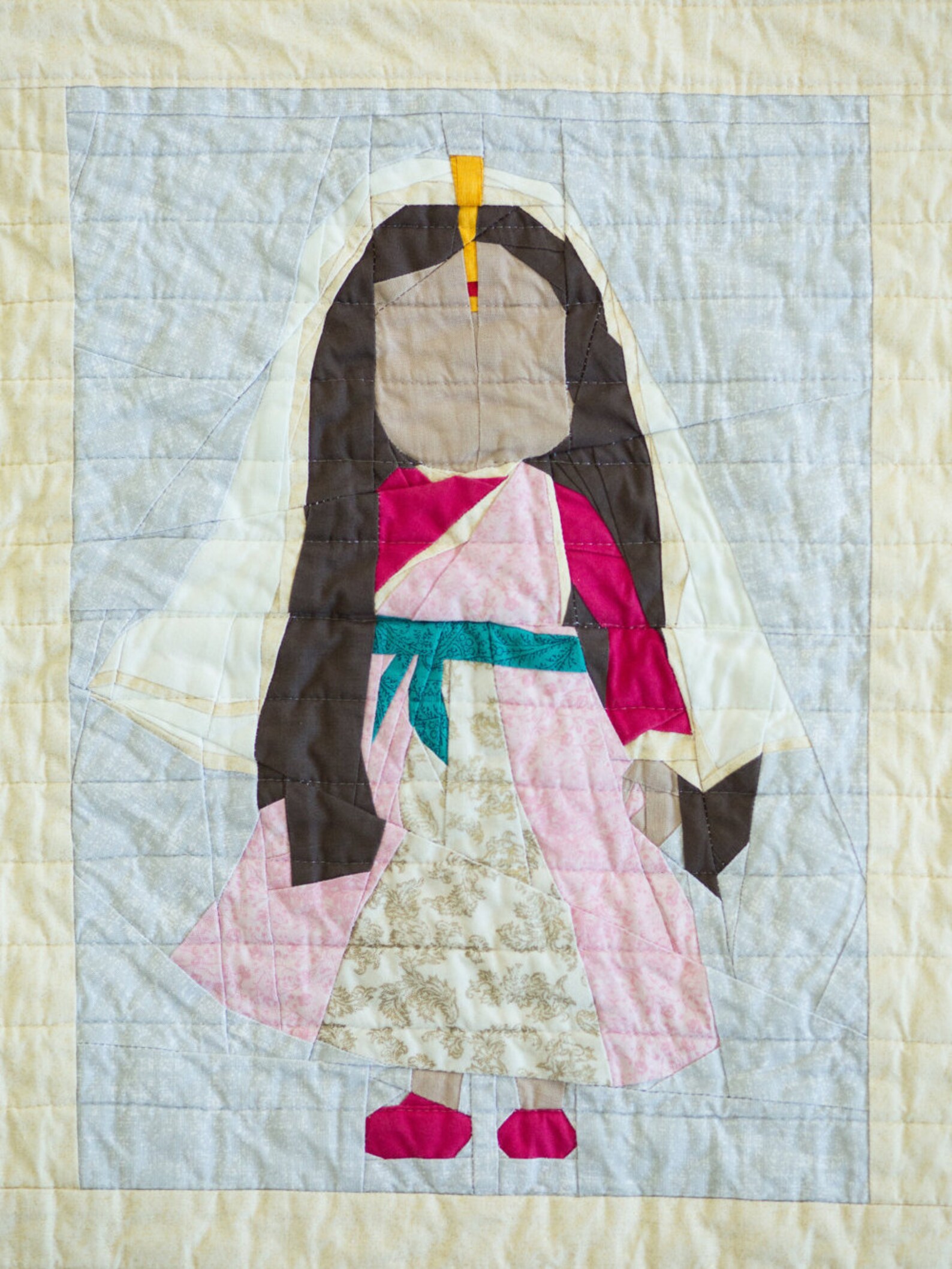 India Girl Paper Piecing Pattern - Its a Small World Collection - Etsy
