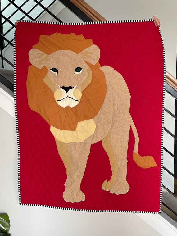 Leroy the Lion Paper Piecing Quilt Pattern - Etsy