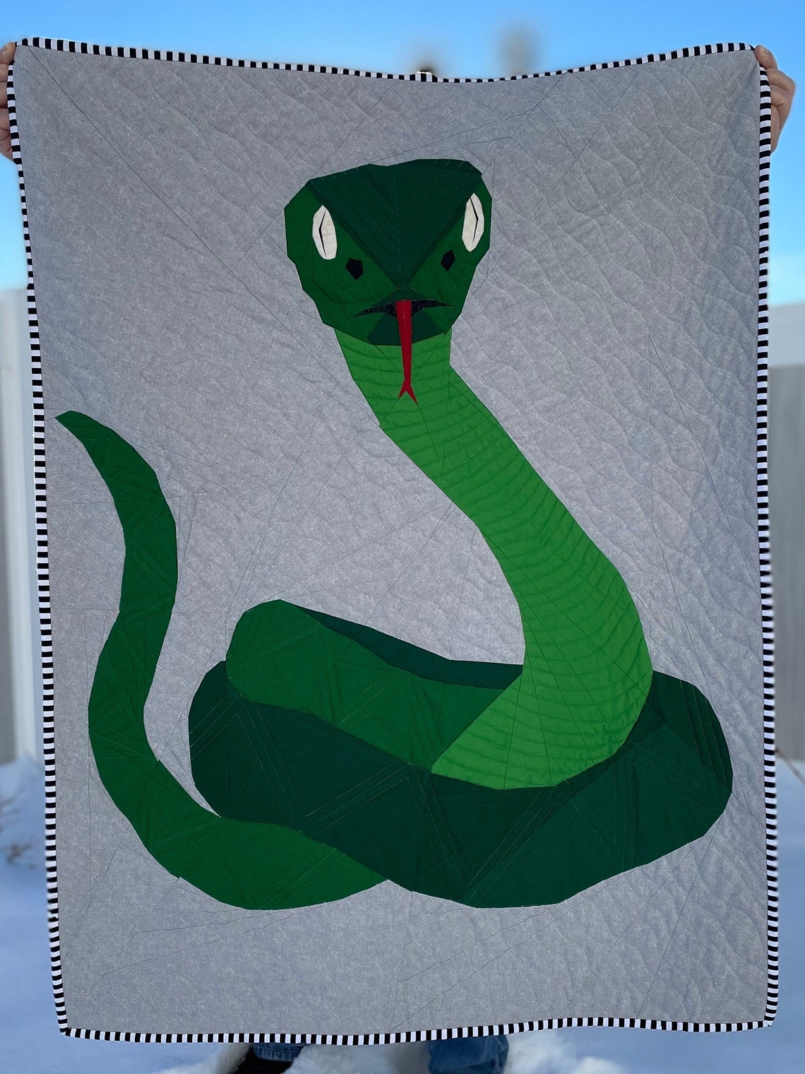Suzy the Snake Paper Piecing Quilt Pattern | Etsy