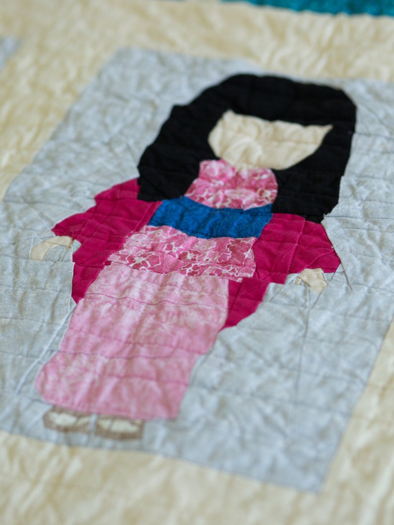 Japan Girl Paper Piecing Pattern - Its a Small World Collection - Etsy