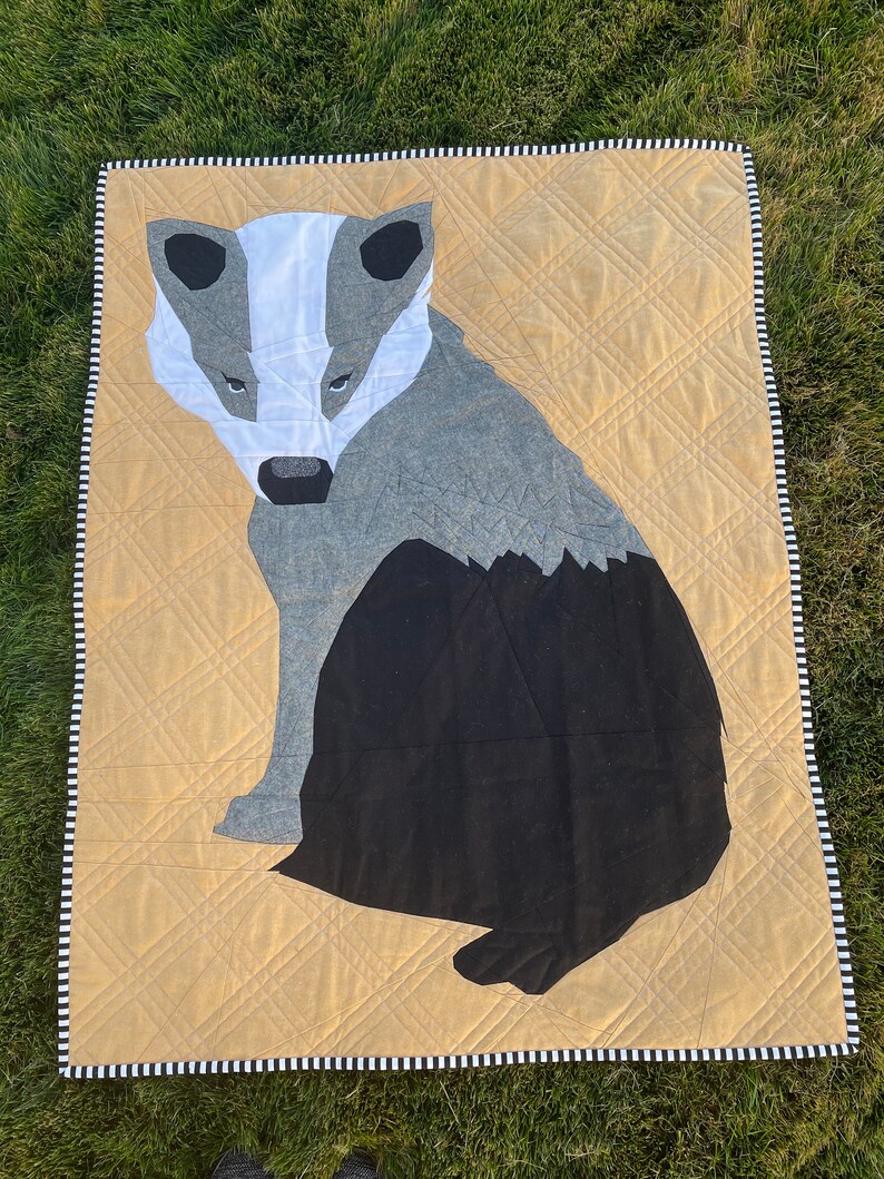 Beatrice the Badger Paper Piecing Quilt Pattern - Etsy