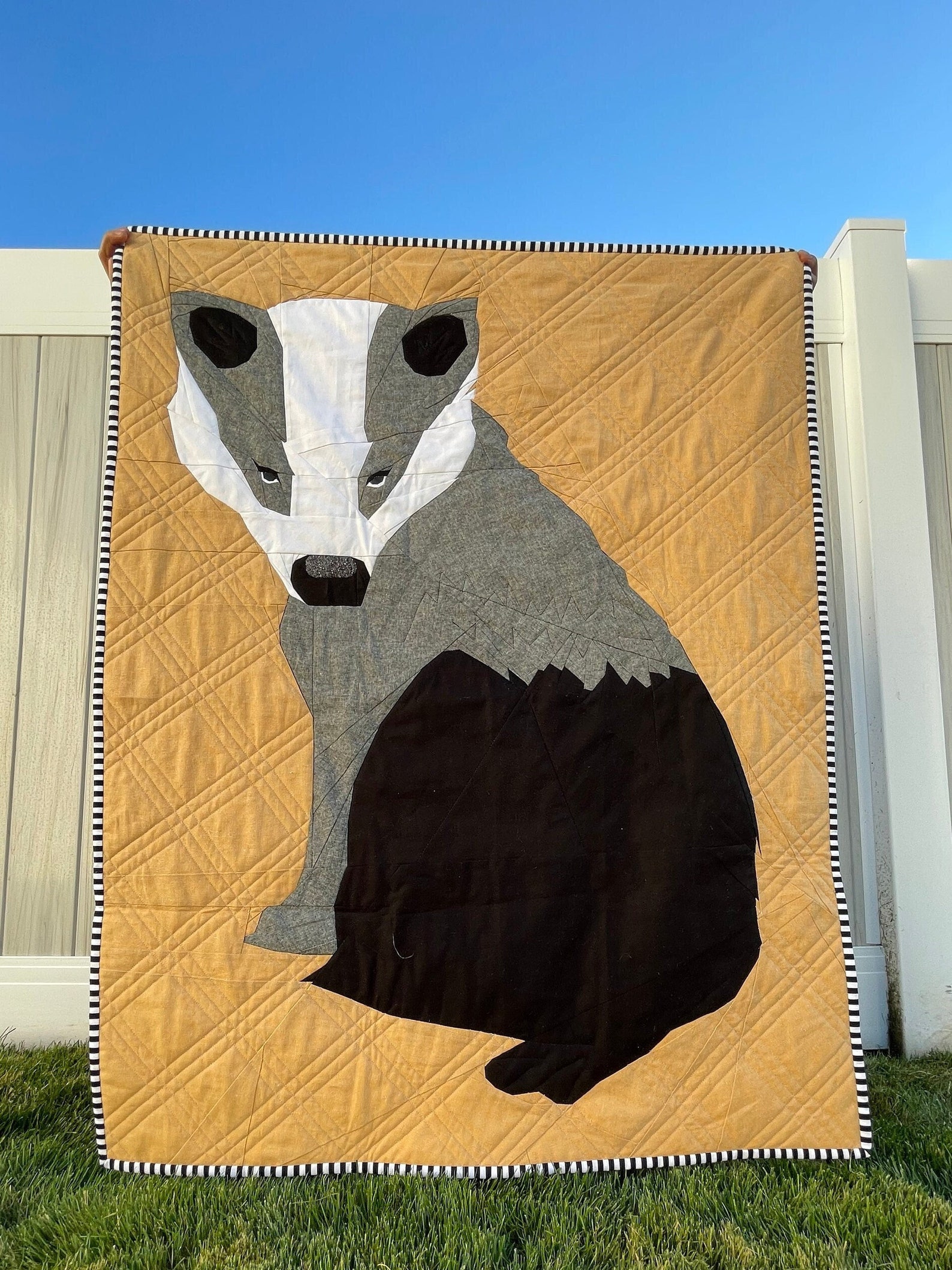 Beatrice the Badger Paper Piecing Quilt Pattern - Etsy