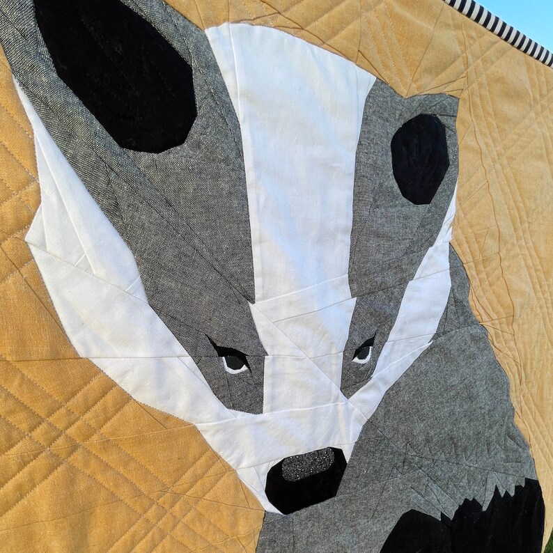 Beatrice the Badger Paper Piecing Quilt Pattern - Etsy