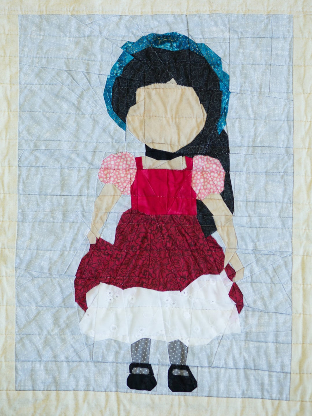 Spain Girl Paper Piecing Pattern - Its a Small World Collection - Etsy