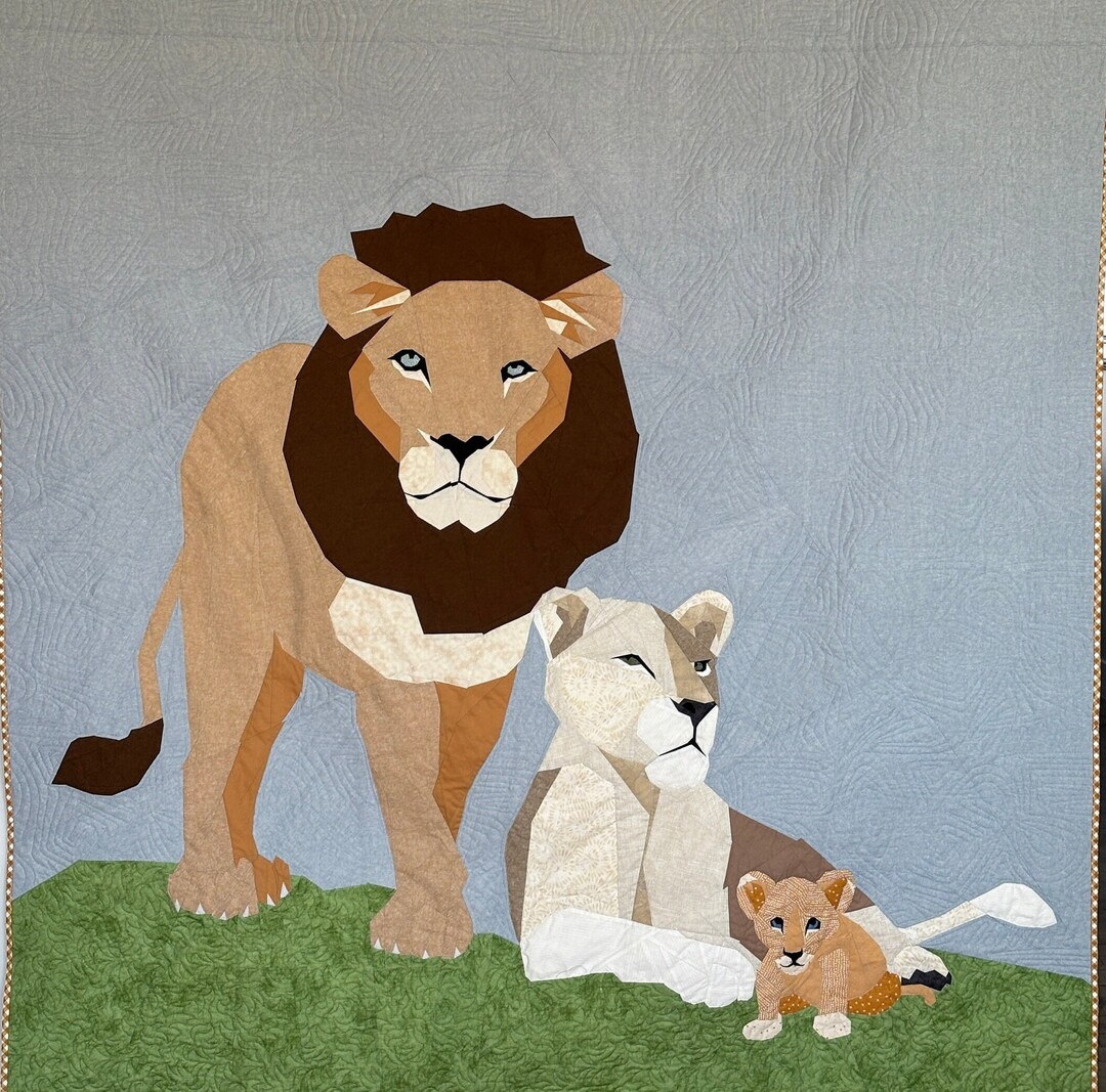 A Pride of Lions - Paper Piecing Quilt Pattern - Etsy