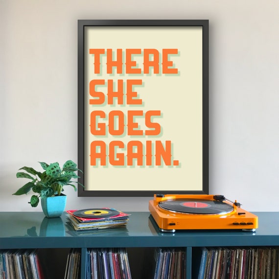THE LA'S there She Goes Again Quote Lyrics | Etsy