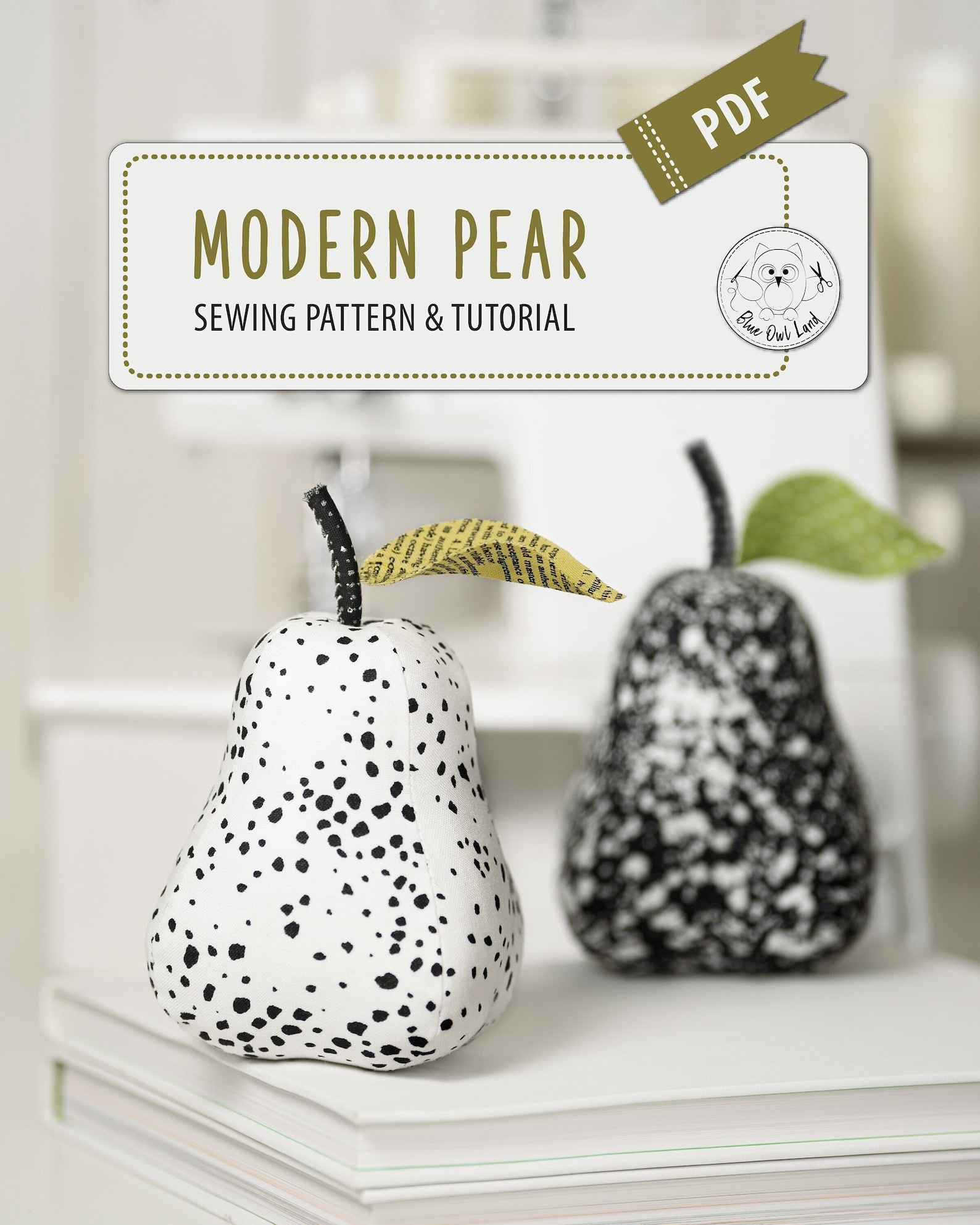 MODERN PEAR PDF Sewing Pattern Tutorial. Pear Pattern. Pincushion ...