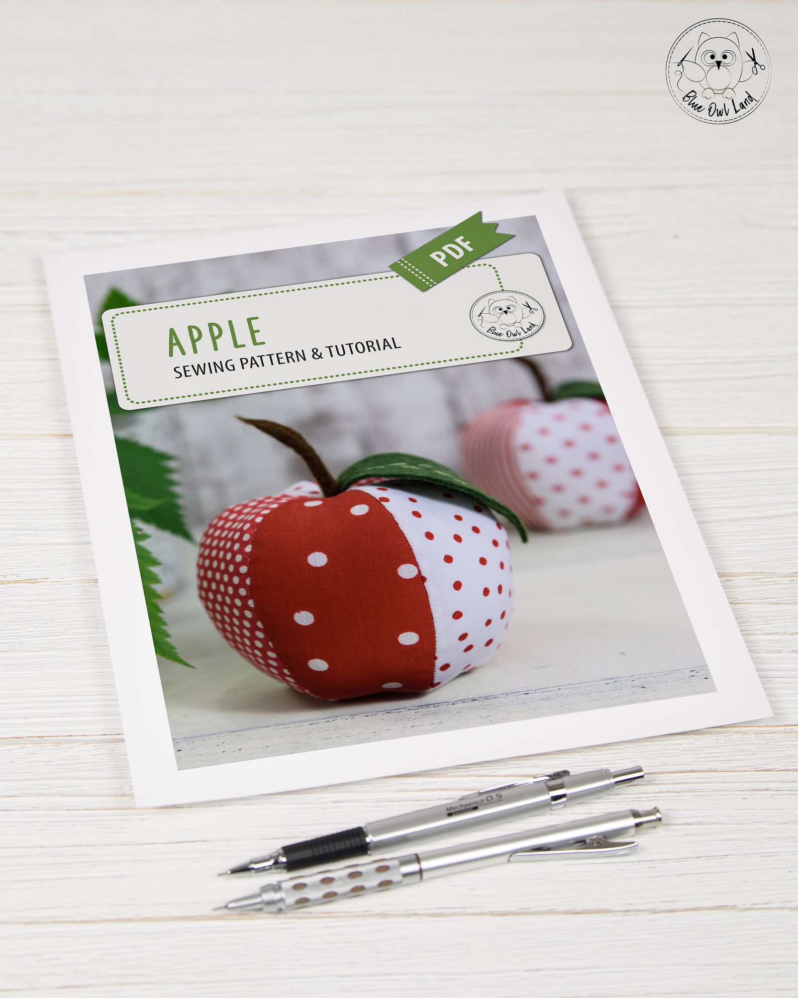 APPLE PDF Sewing Pattern Tutorial. Pin Cushion Pattern. Pdf - Etsy